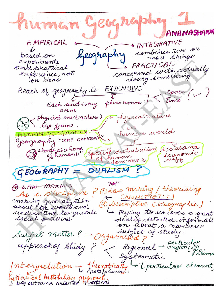 Ch-1 Human Geography Book 2 | PDF