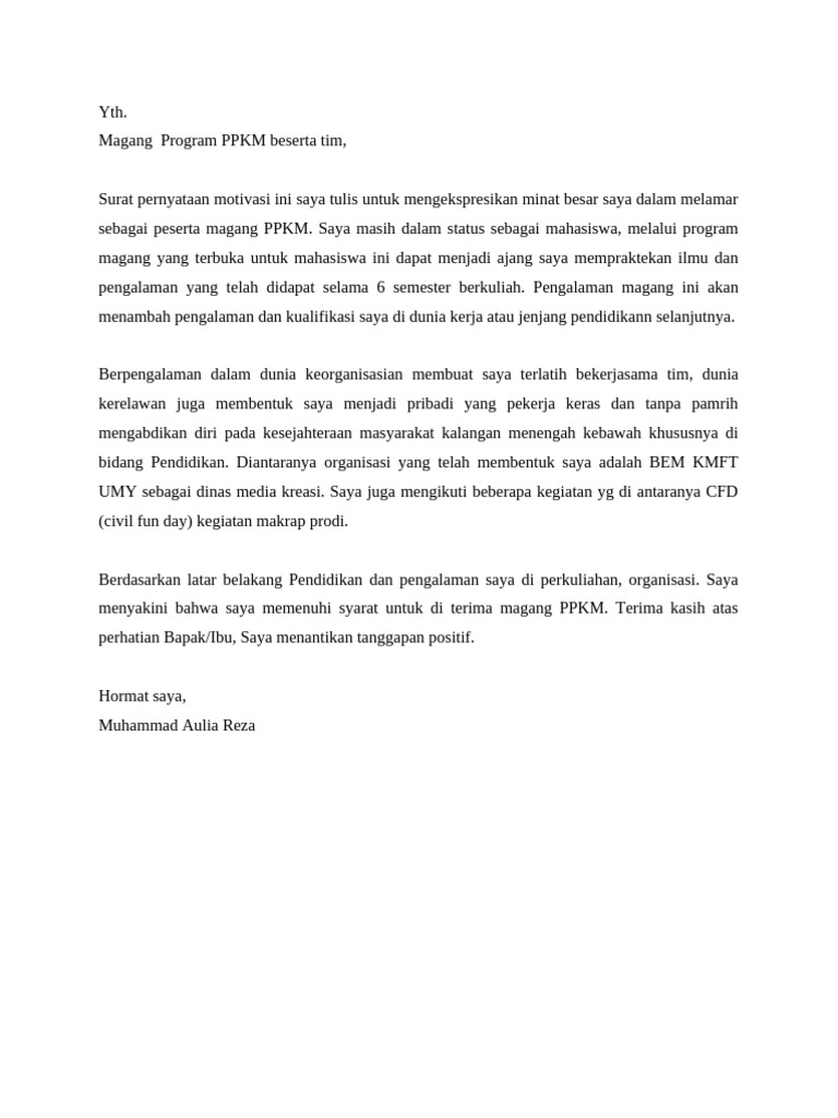 375986568-Contoh-Motivation-Letter | PDF