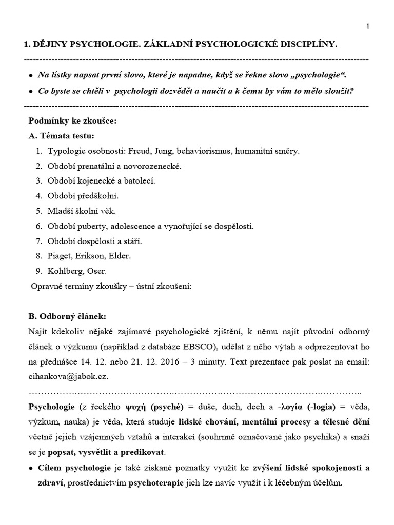 Dejiny Psychologie | PDF