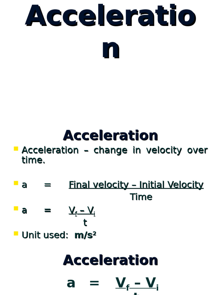 Acceleration | PDF
