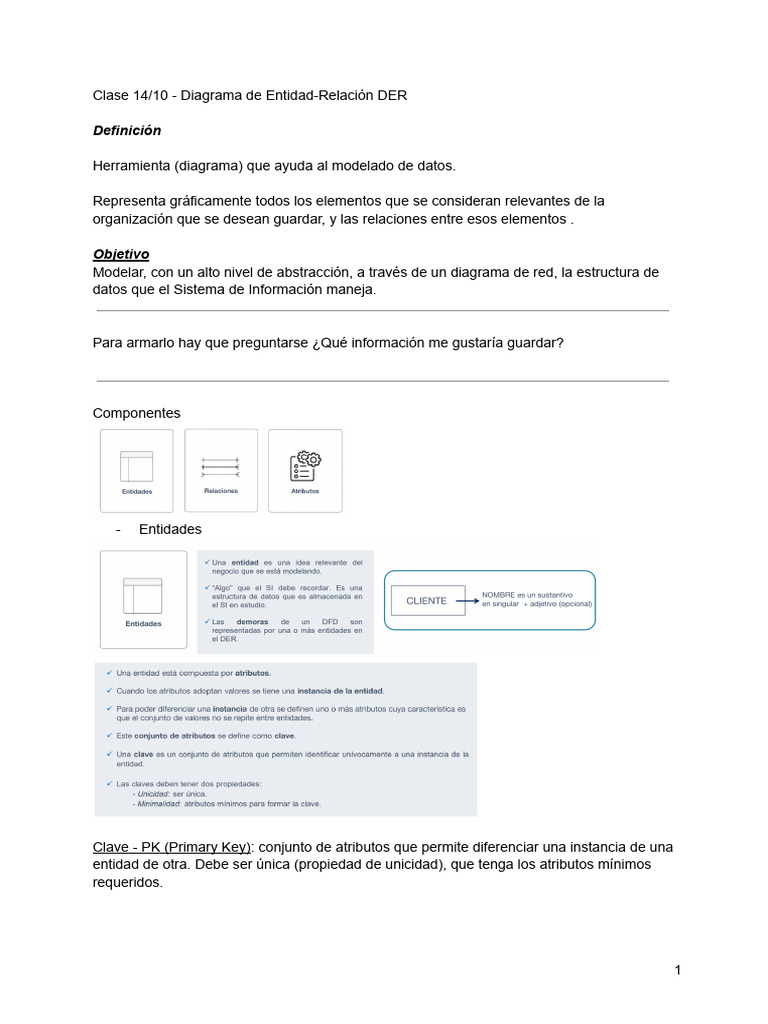 Diagrama Entidad-Relación: Clases y Ejemplos | PDF | Informática ...