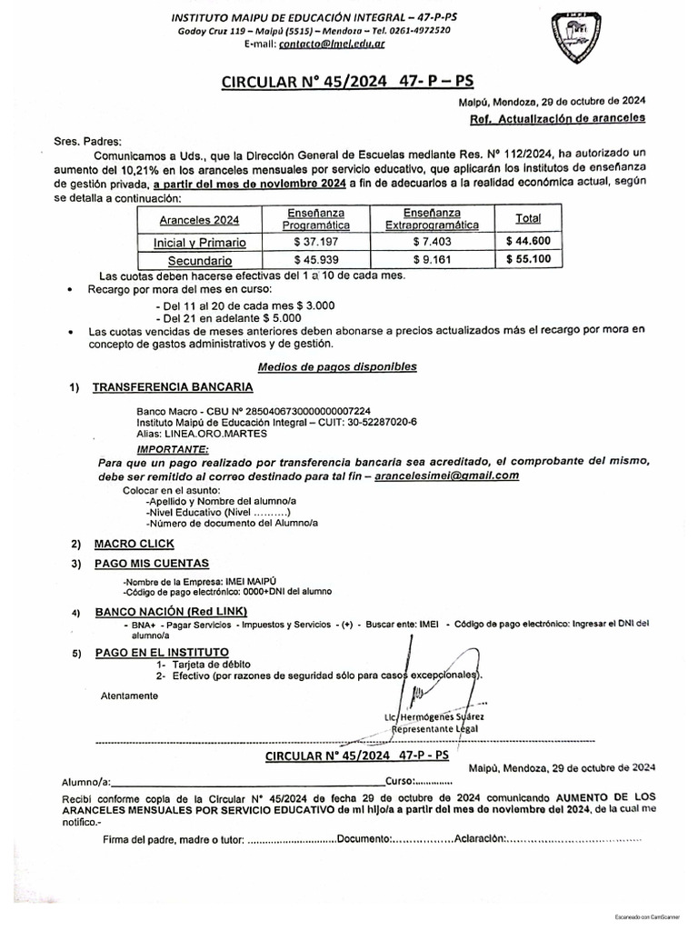 Circular #45 2024 | PDF