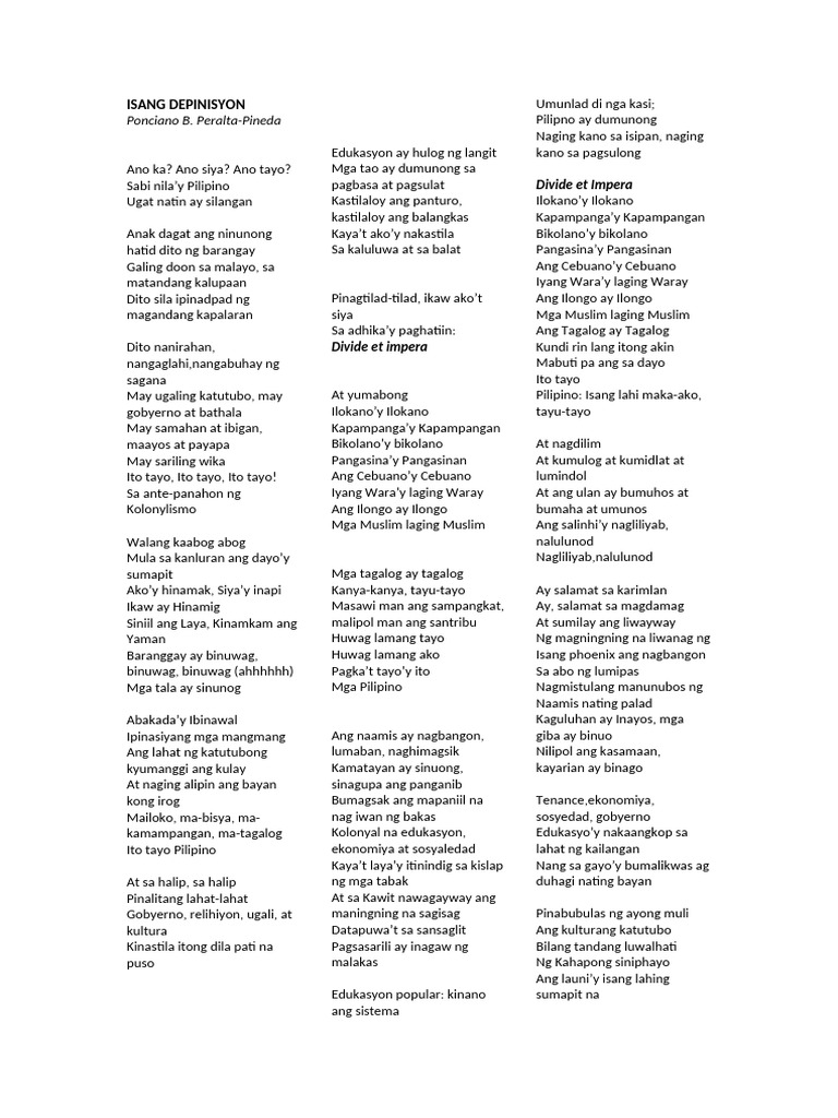Sabayang Pagbigkas | PDF