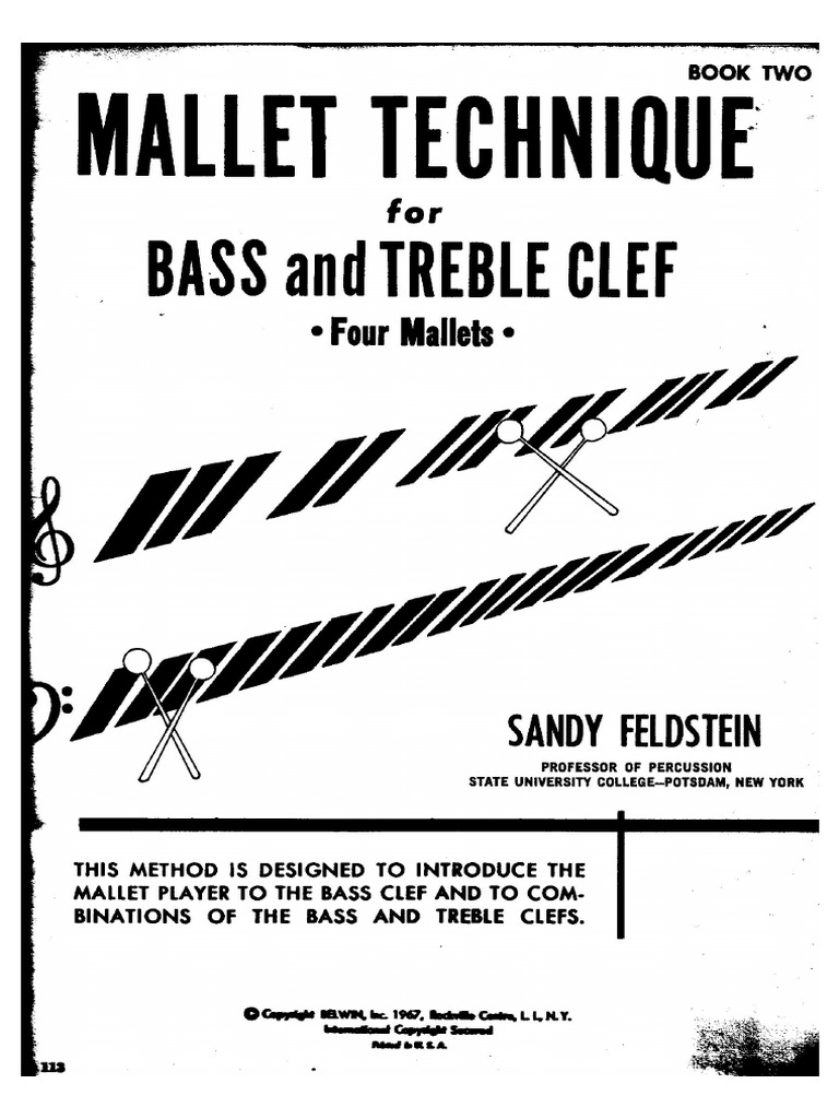 Mallet Technique For Bass and Treble Clef Four Mallet | PDF