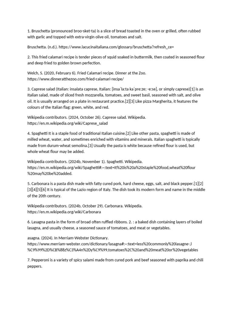 food-description-with-reference | PDF | Sushi | Desserts