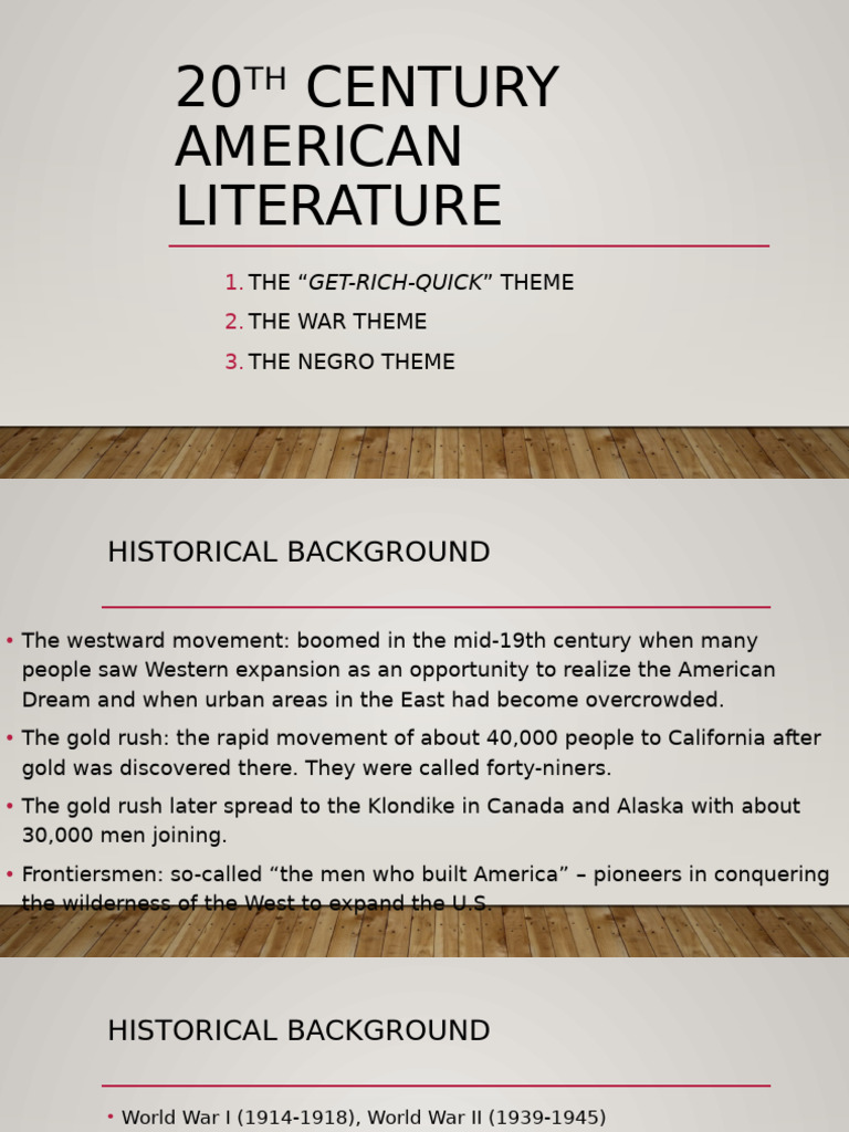 20th century American LIterature | PDF | The Sea Wolf