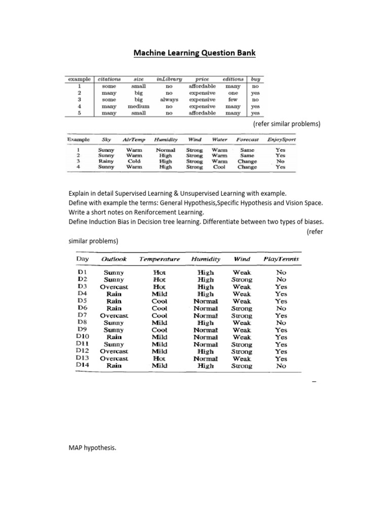 Machine Learning Study Guide | PDF