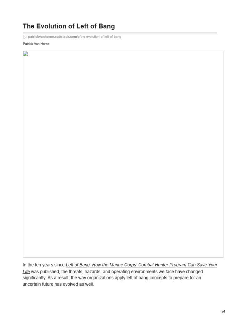 The Evolution of Left of Bang | PDF | United States Marine Corps