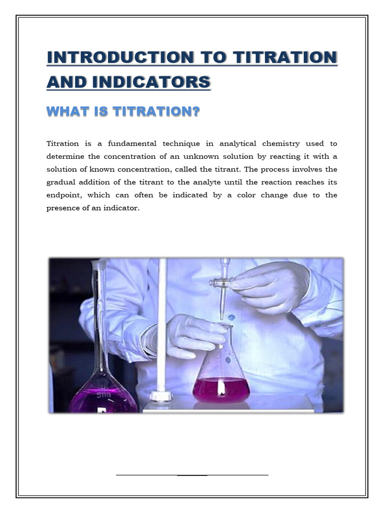 Titration Techniques and Natural Indicators | PDF | Titration | Chemistry