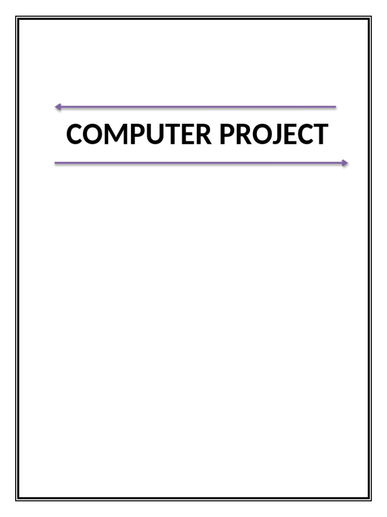 COMPUTER PROJECT Class 4 | PDF | Microsoft Word | Cursor (User Interface)