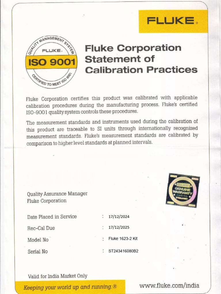 Fluke 1623-2 Kit | PDF