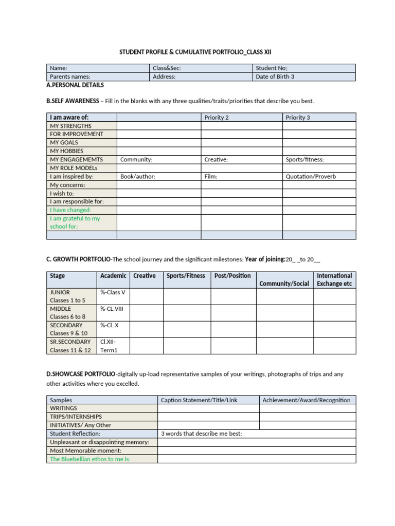 Cumulative Portfolio - Revised | PDF