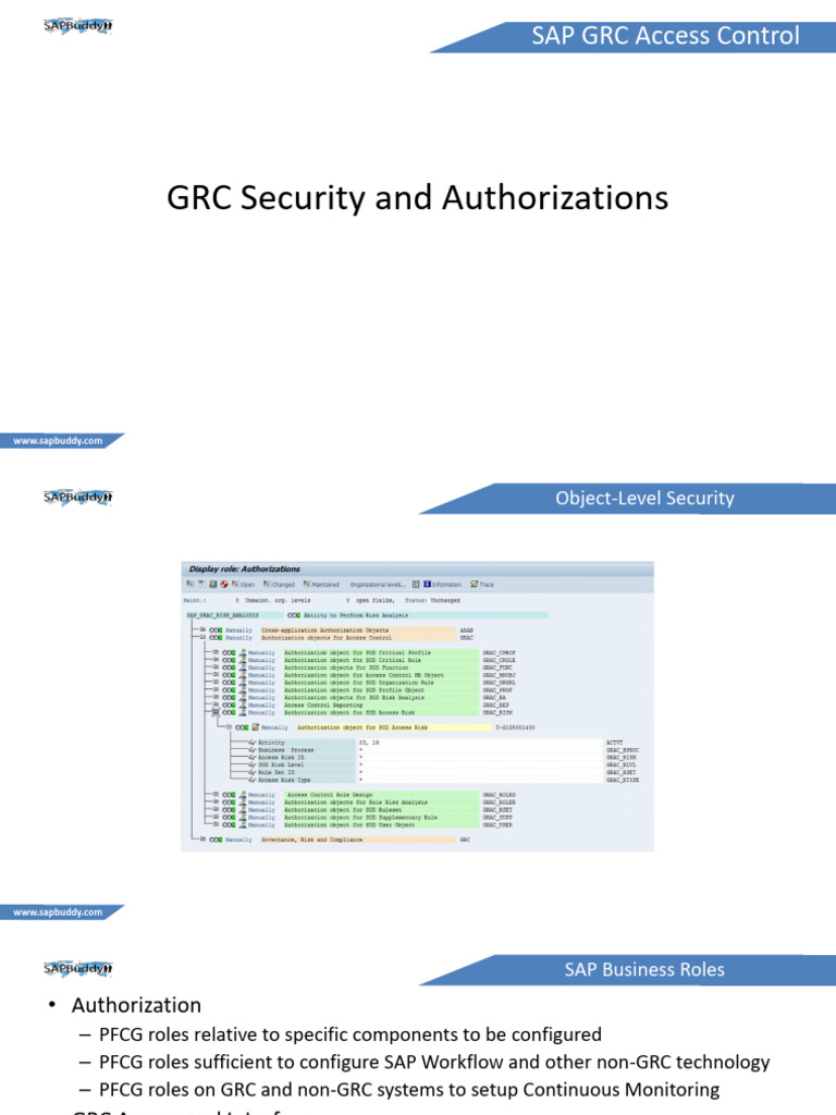 GRC Security and Authorizations: SAP GRC Access Control | PDF