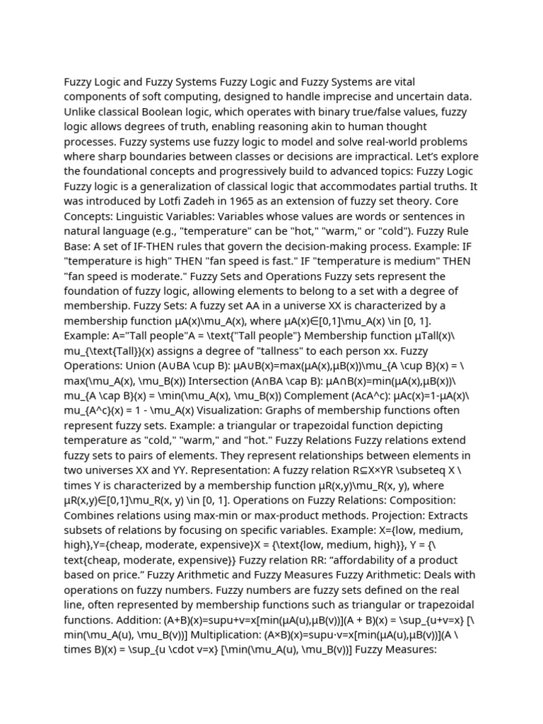 Fuzzy_Logic_and | PDF | Fuzzy Logic | Mathematics