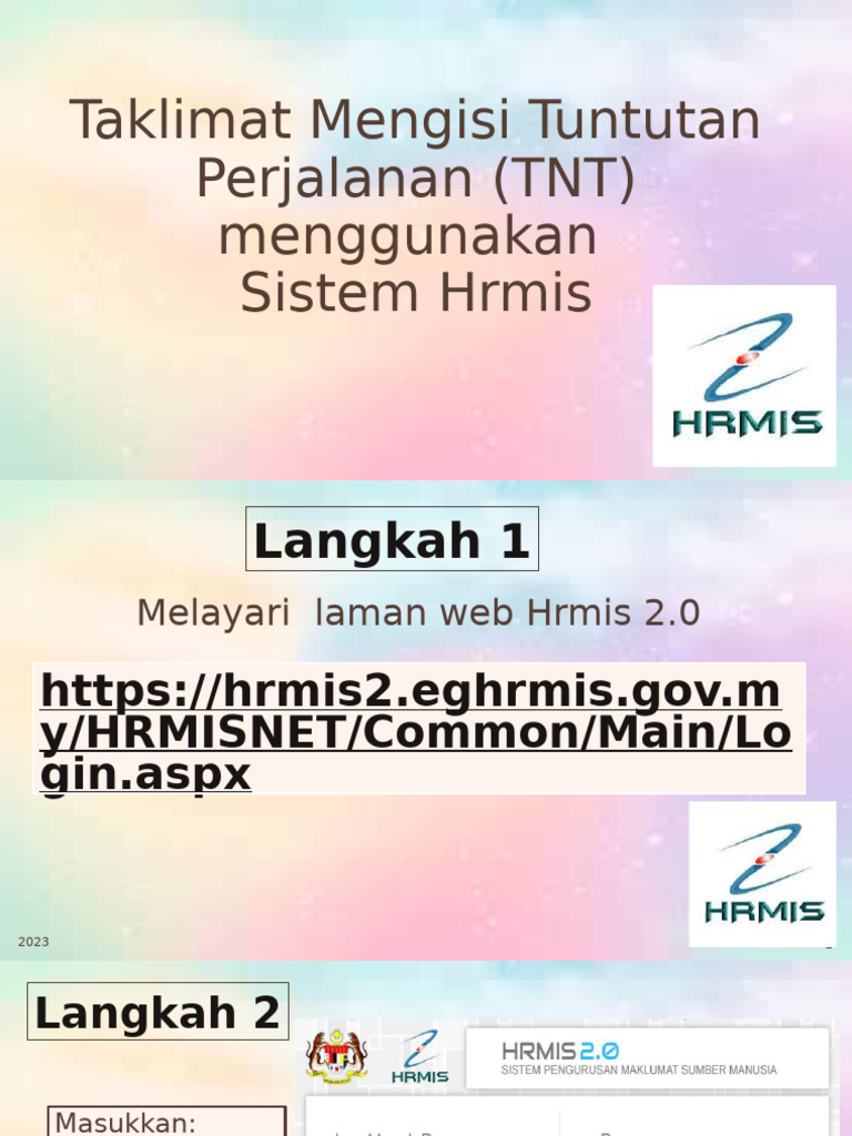 Panduan Mengisi Tuntutan HRMIS | PDF