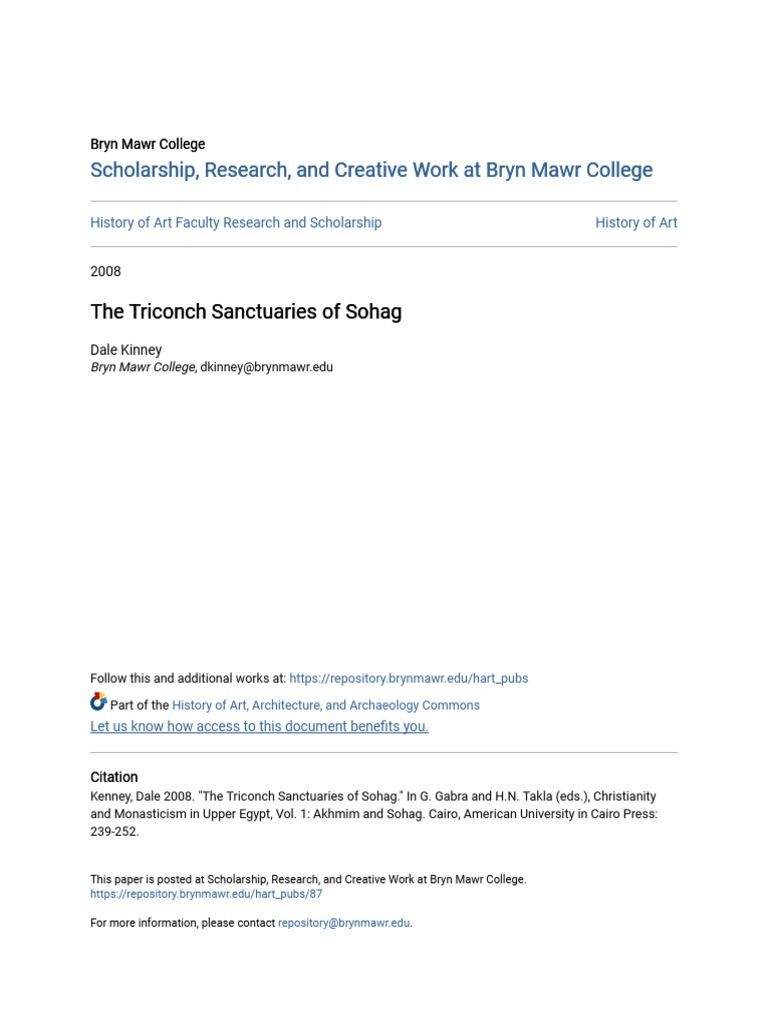 The Triconch Sanctuaries of Sohag | PDF | Dome