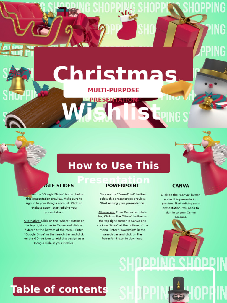 3D Christmas Wishlist Presentation | PDF | Microsoft Power Point | Software