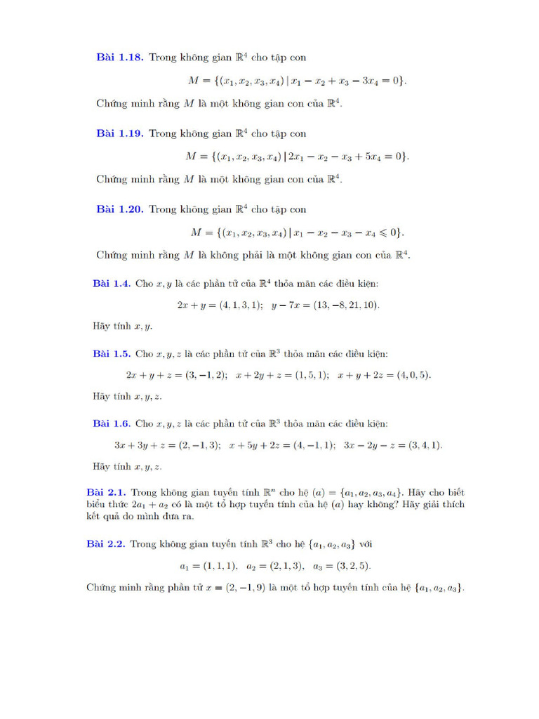 bài tập KG con, THTT, BDTT | PDF