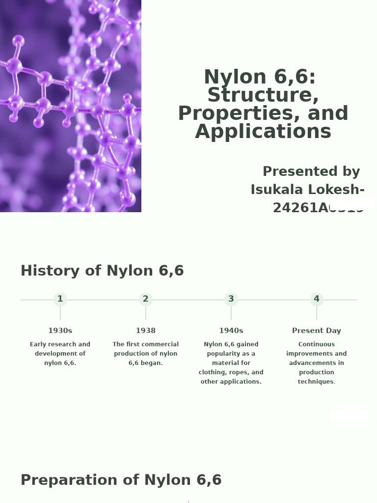 Nylon 66 Structure Properties and Applications | PDF | Polyester | Nylon
