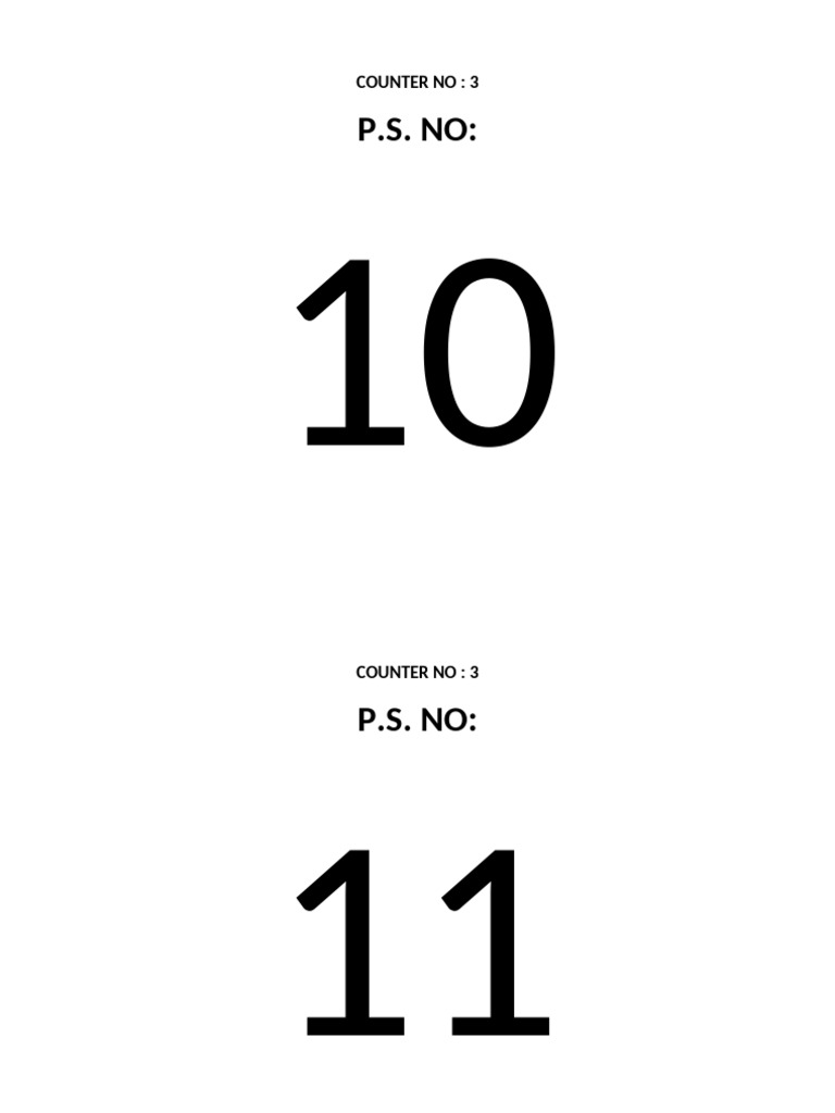 Counter 3 Distribution Numbering | PDF