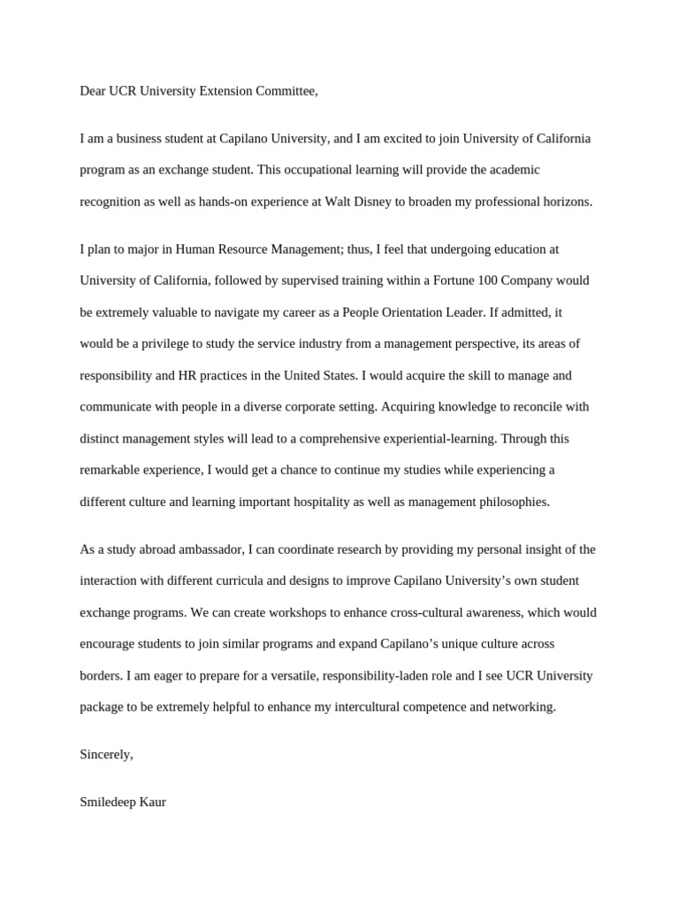 UCR University Extension Essay | PDF