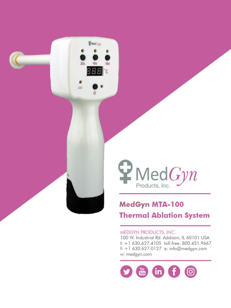 Medgyn MTA-100 Thermal Ablation System - NEW | PDF