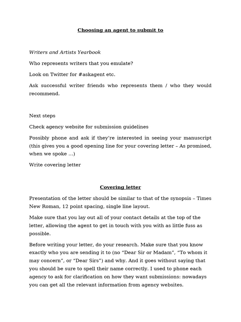 Guidelines For Your Covering Letter | PDF