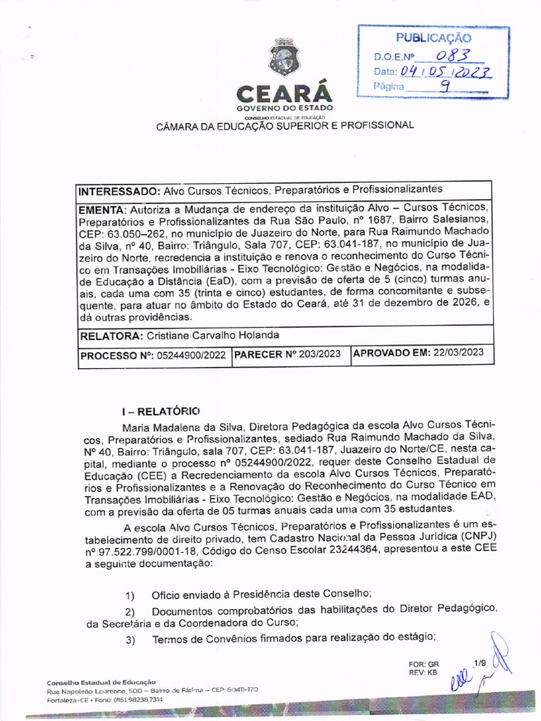 Parecer 0203 2023 | PDF