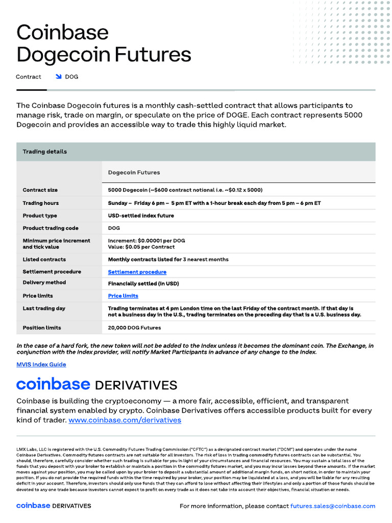 CDE_DOGE_Futures | PDF | Futures Contract | Business