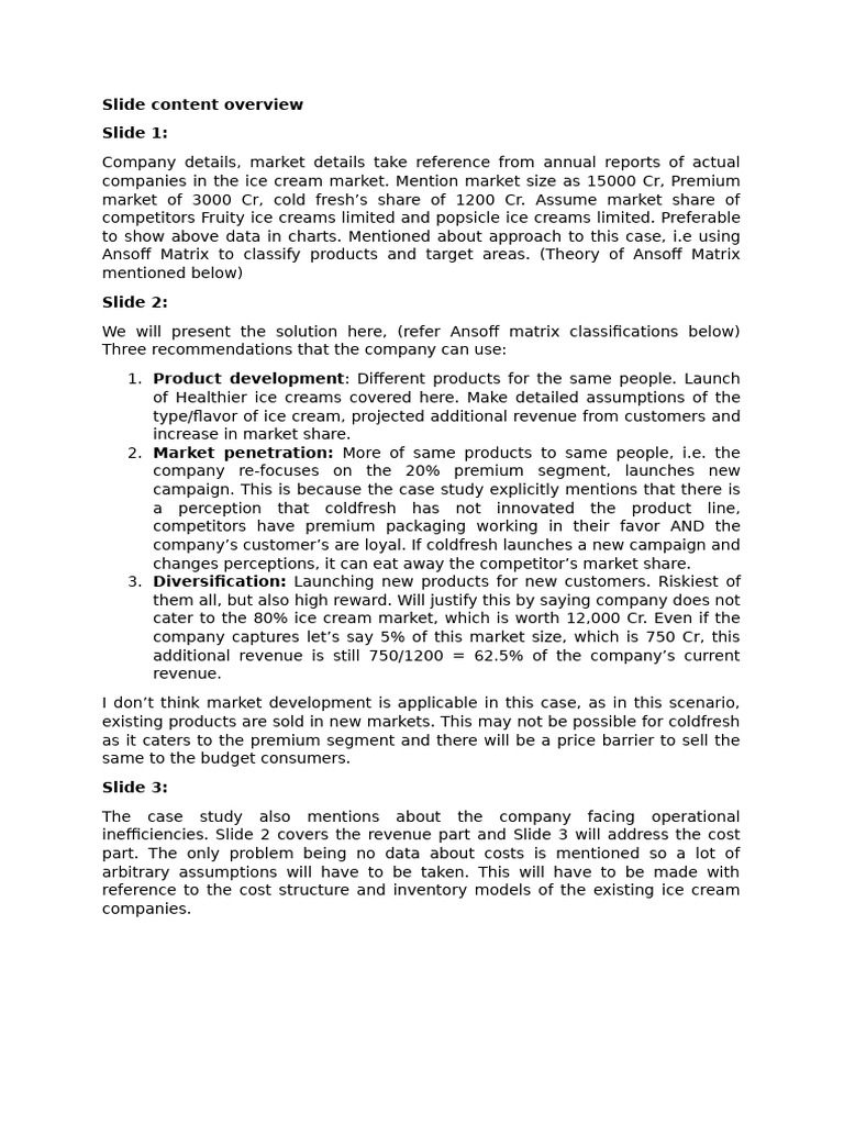 Coldfresh Ice | PDF | Marketing | Market (Economics)