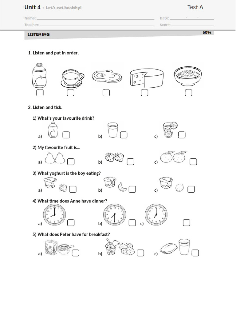 lr4 Unit 4 Test A | PDF