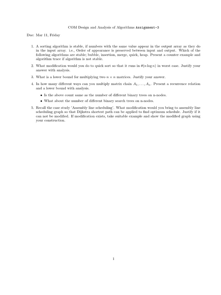 2016 Daa Assignment 3 | PDF