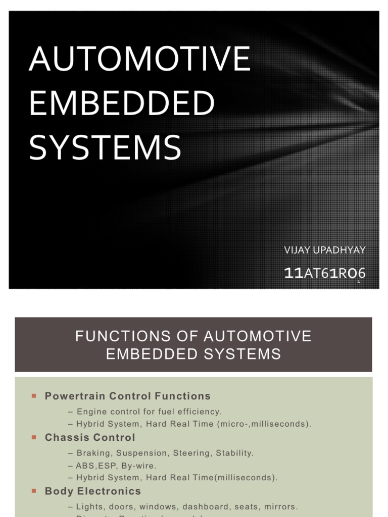 Automotive Embedded Systems Overview | PDF | Control Flow | Computer ...