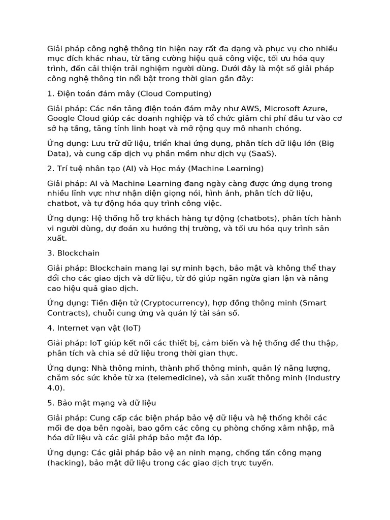 giải phap cntt | PDF