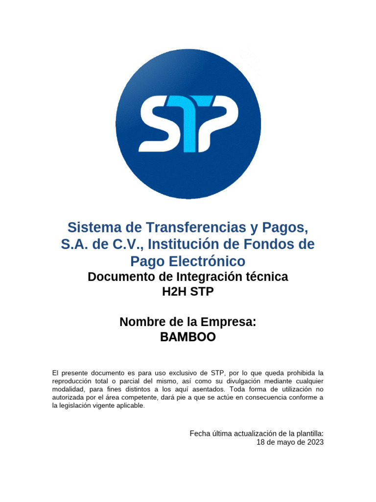 Integración H2H para Bamboo Payment | PDF | Software antivirus ...