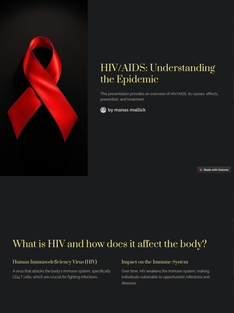 HIVAIDS Understanding The Epidemic | PDF