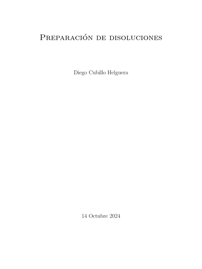 QA2_Preparación_de_disoluciones (1) | PDF | Concentración | Química