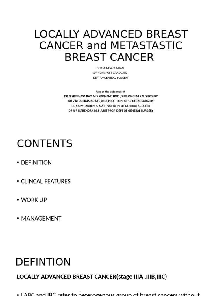 LABC | PDF | Metastasis | Breast Cancer