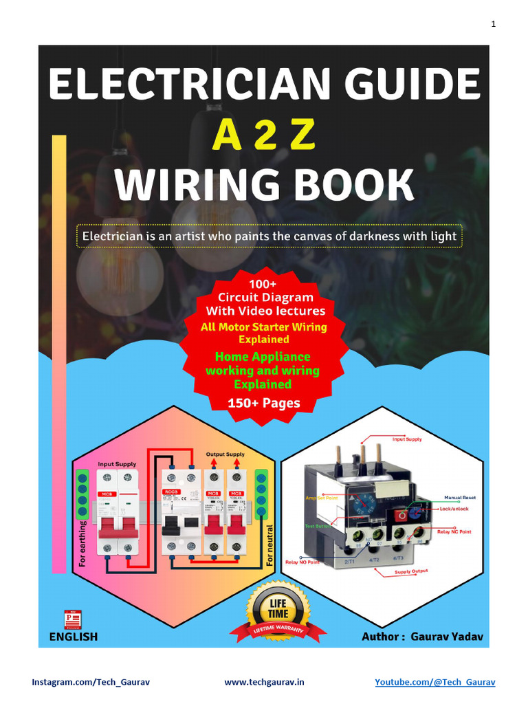 Electrician-Guide-A2Z-Wiring (Adinath Majee) | PDF | Electrical Wiring | Relay