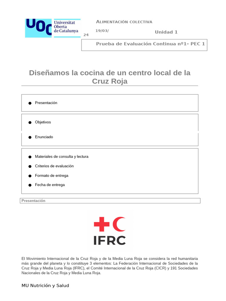 Alimentación Colectiva PEC1 CAST | PDF | Movimiento Internacional de la Cruz Roja y de la Media ...