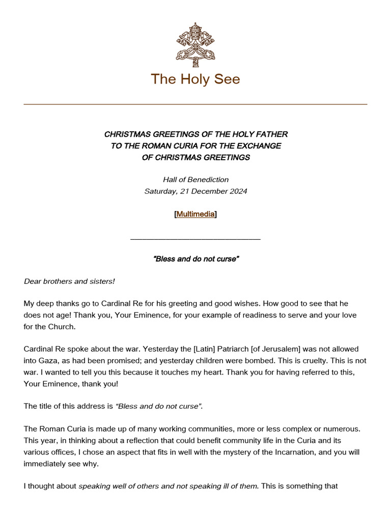 Bless and Do Not Curse | PDF | Mary, Mother Of Jesus | Humility