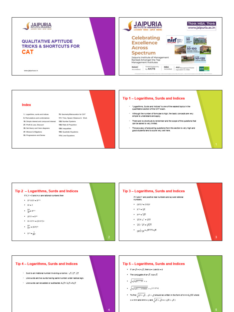 CAT Quant Tricks & Shortcuts | PDF | Interest | Prices