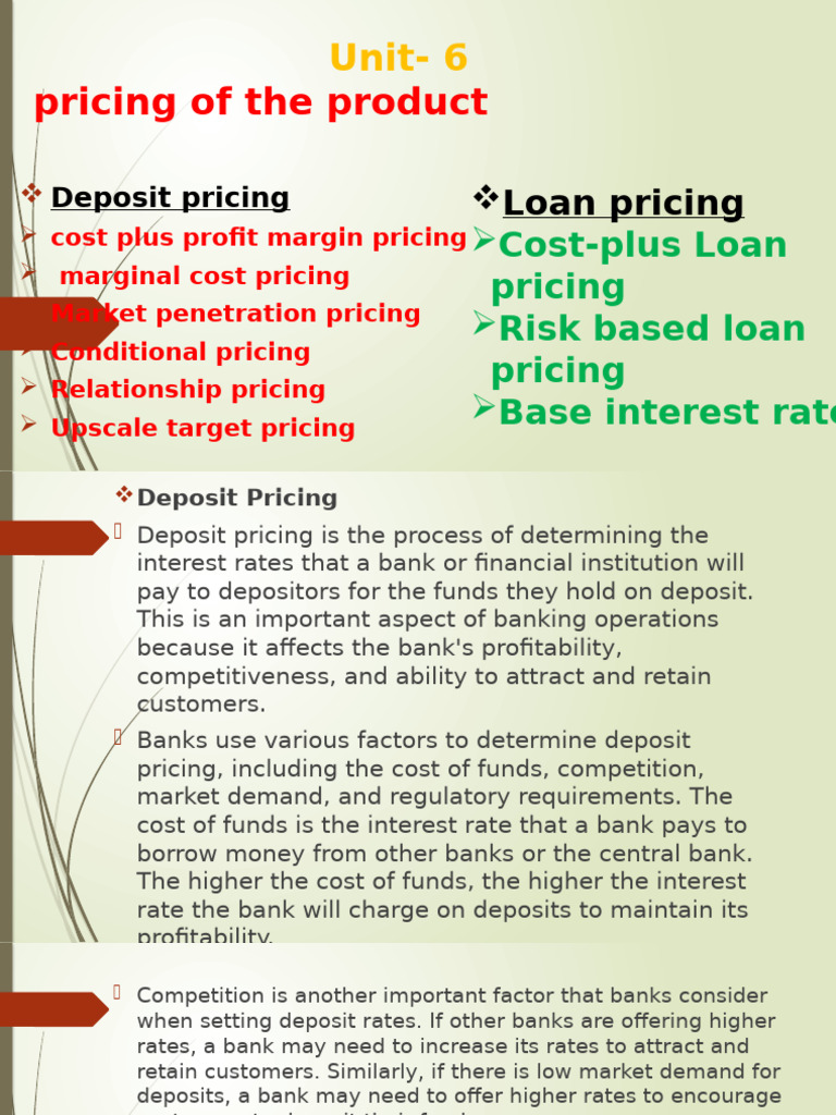 Product Pricing Strategies Guide | PDF | Interest | Pricing