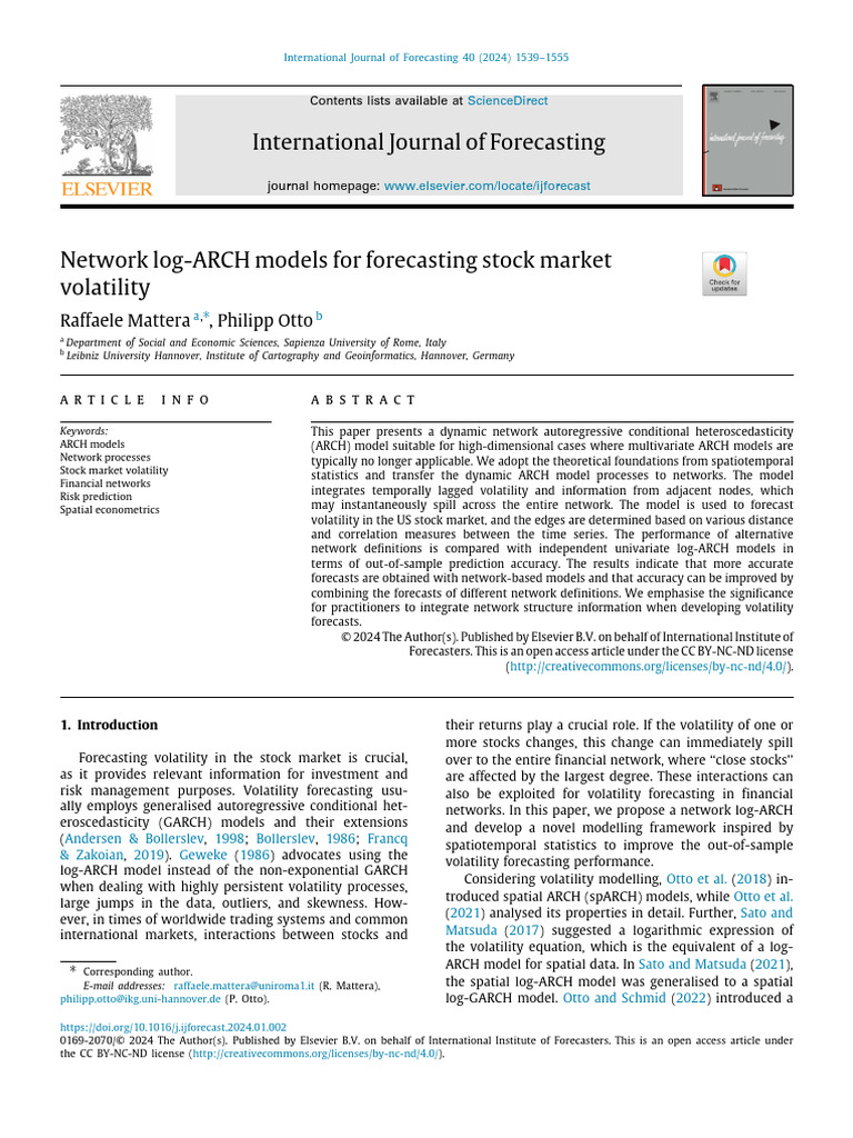 Network Garch Stocks | PDF | Forecasting | Time Series