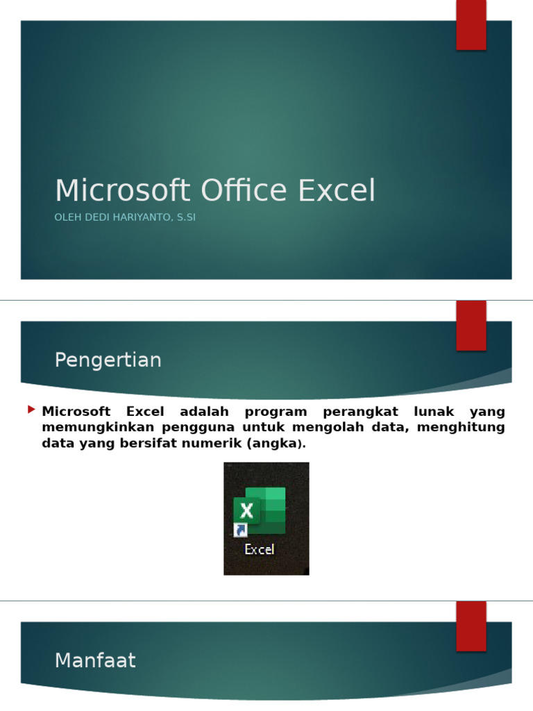 Pengertian Microsoft Office Excel | PDF