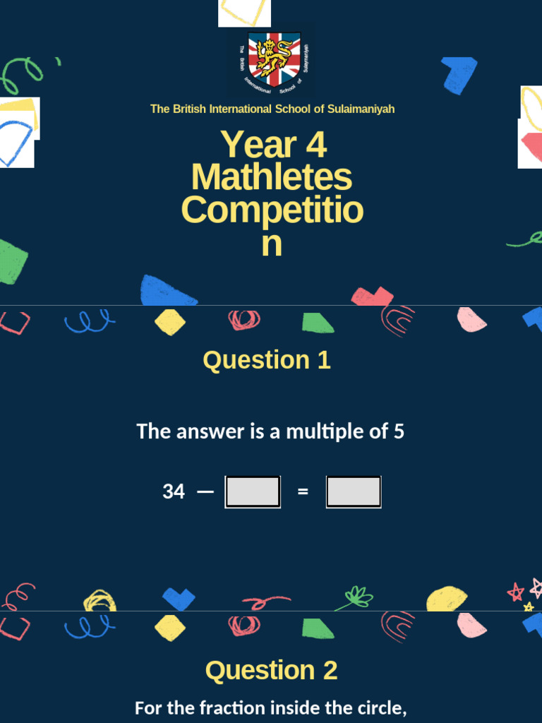 Year 4 Mathletes Competition Questions | PDF | Triangle | Triangle Geometry