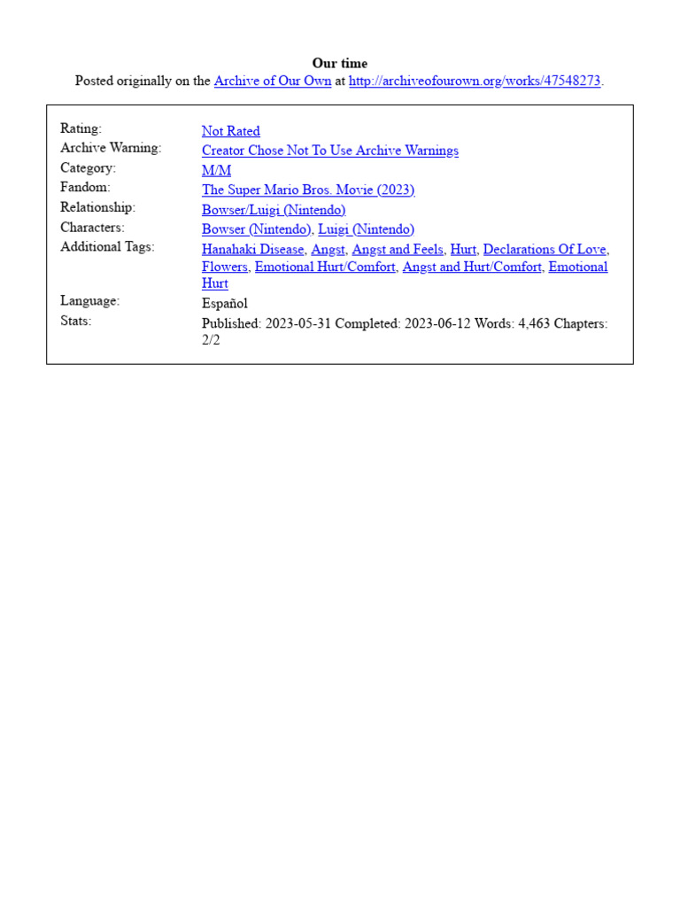 Our_time2 | PDF | Amor | Mario