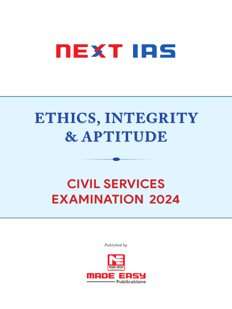 Ethics, Integrity & Aptitude Guide 2024 | PDF | Morality | Attitude ...