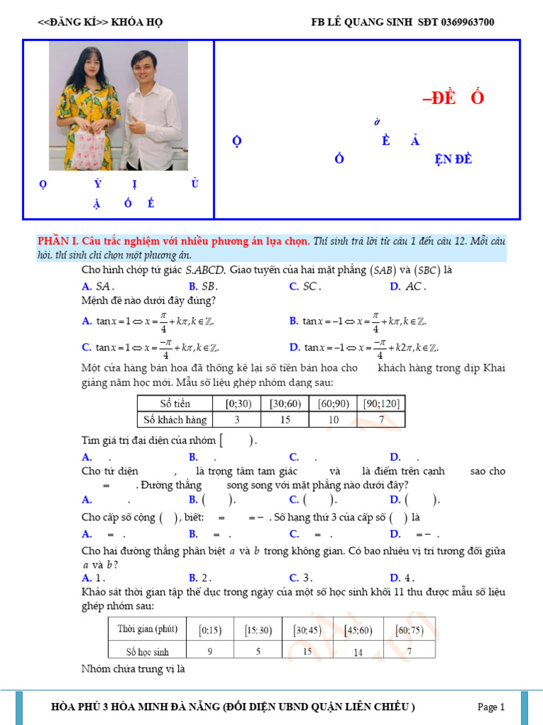 Lời giải chi tiết đề 05 - ôn thi hk1 toán 11 cấu trúc mới | PDF