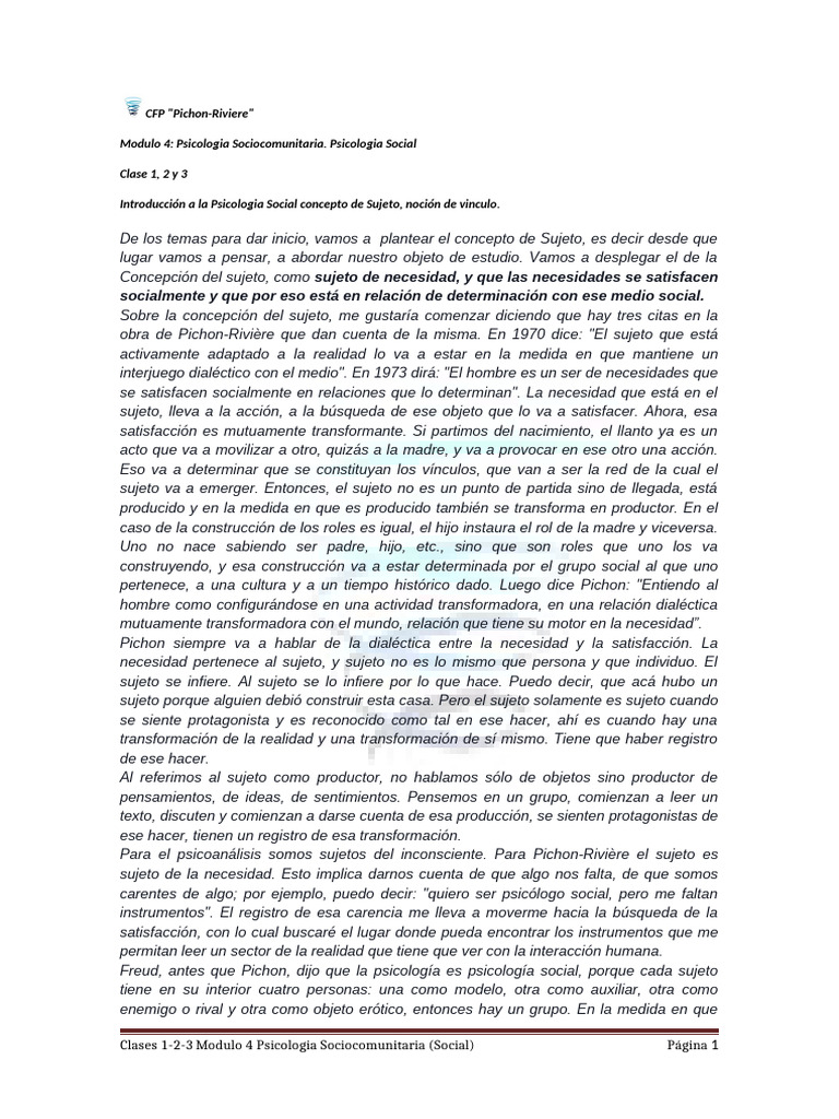Clases 1 - 2-3 Psicologia Social | PDF | Sicología | Psicología Social